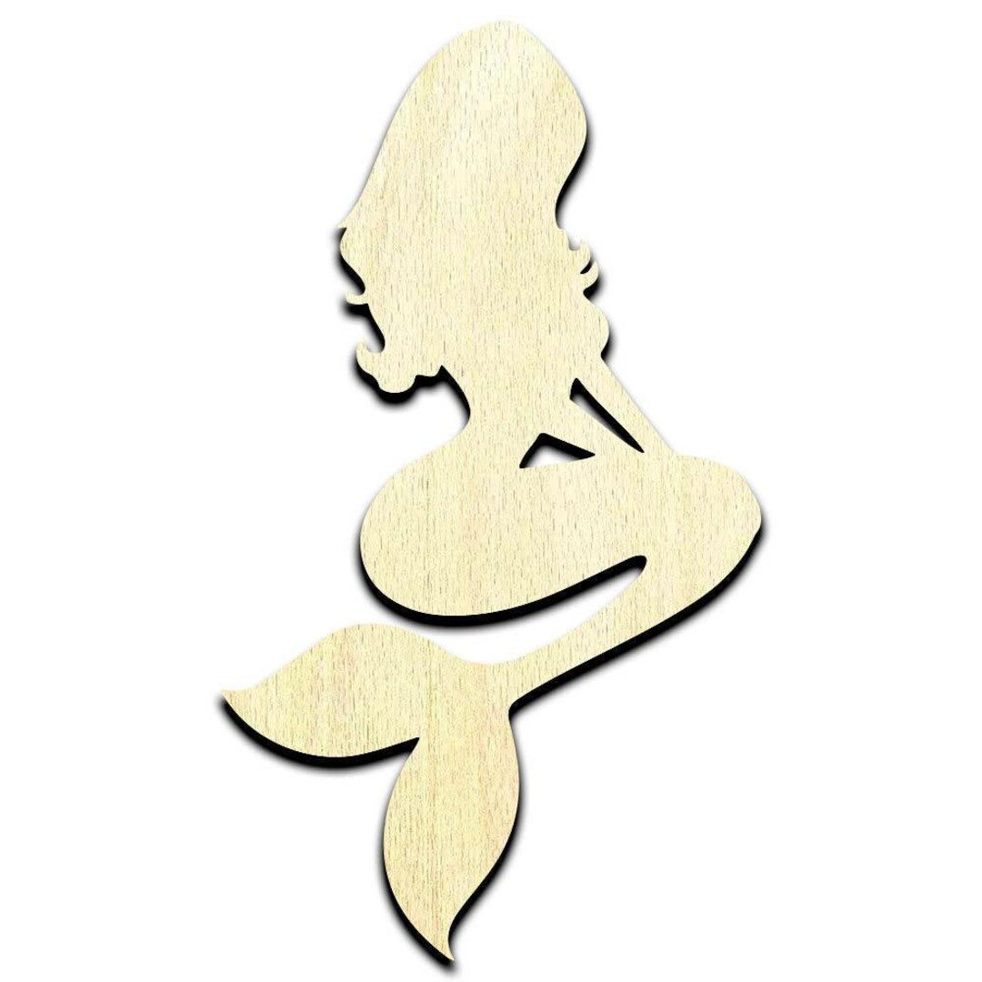Mermaid #6 Laser Cut Out Unfinished Wood Shape Craft Supply - Etsy