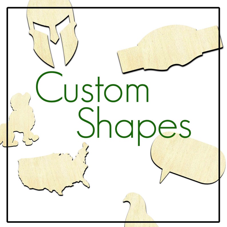 Custom Laser Cut Out Unfinished Wood Shape Craft Supply - Etsy