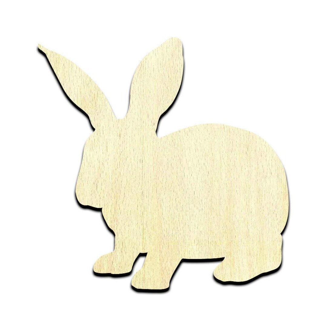 Bunny Rabbit Laser Cut Out Unfinished Wood Shape Craft Supply - Etsy