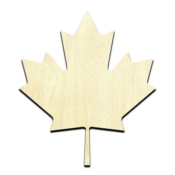 Canadian Maple Leaf Laser Cut Out Unfinished Wood Shape Craft | Etsy