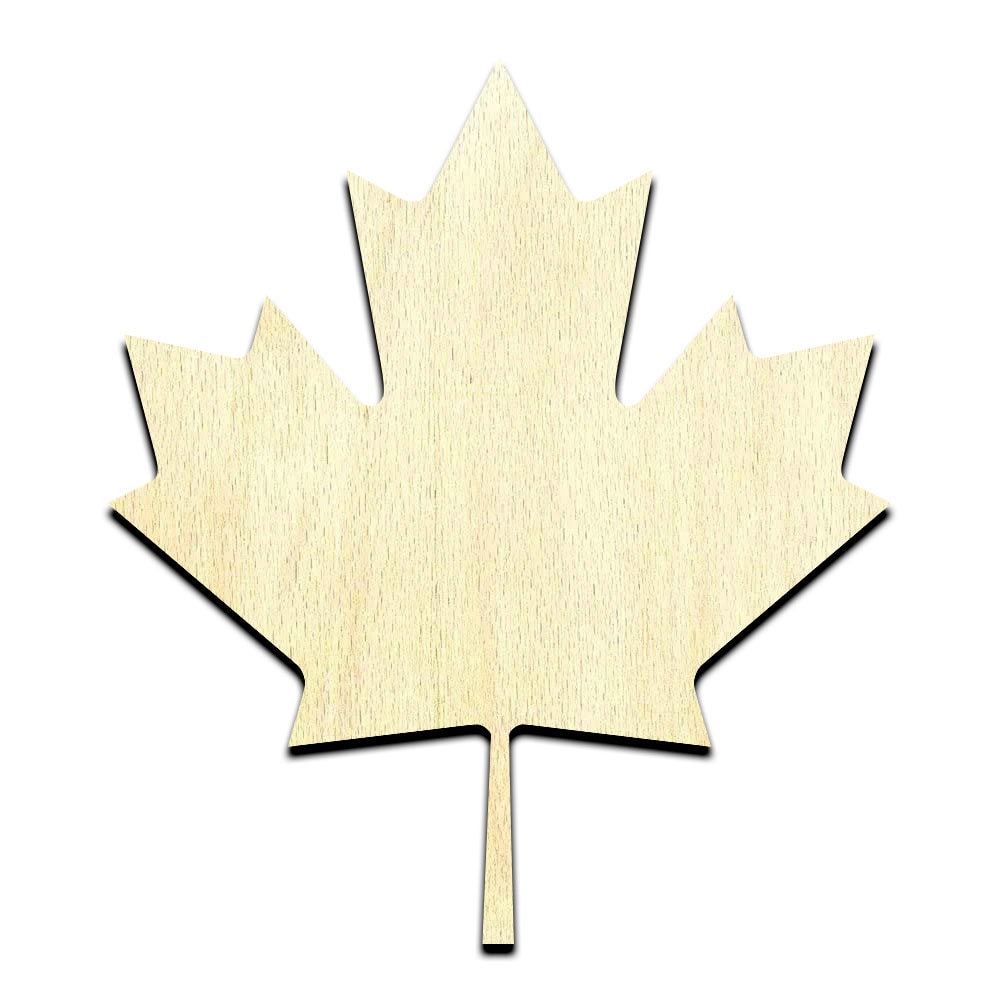 Canadian Maple Leaf Laser Cut Out Unfinished Wood Shape Craft | Etsy