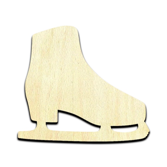 Ice Skate Laser Cut Out Unfinished Wood Shape Craft Supply - Etsy