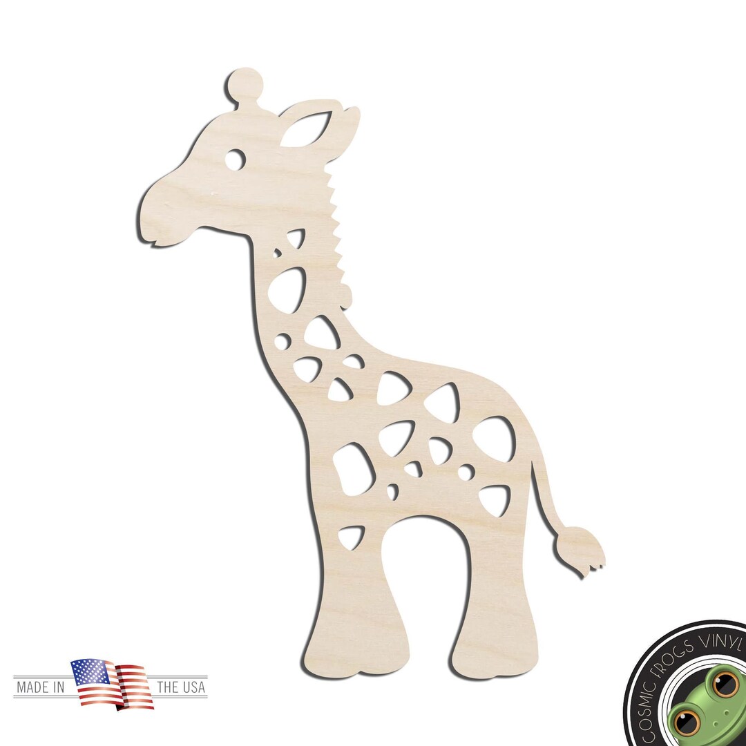 Baby Giraffe Laser Cut Out Unfinished Wood Shape Craft Supply - Etsy