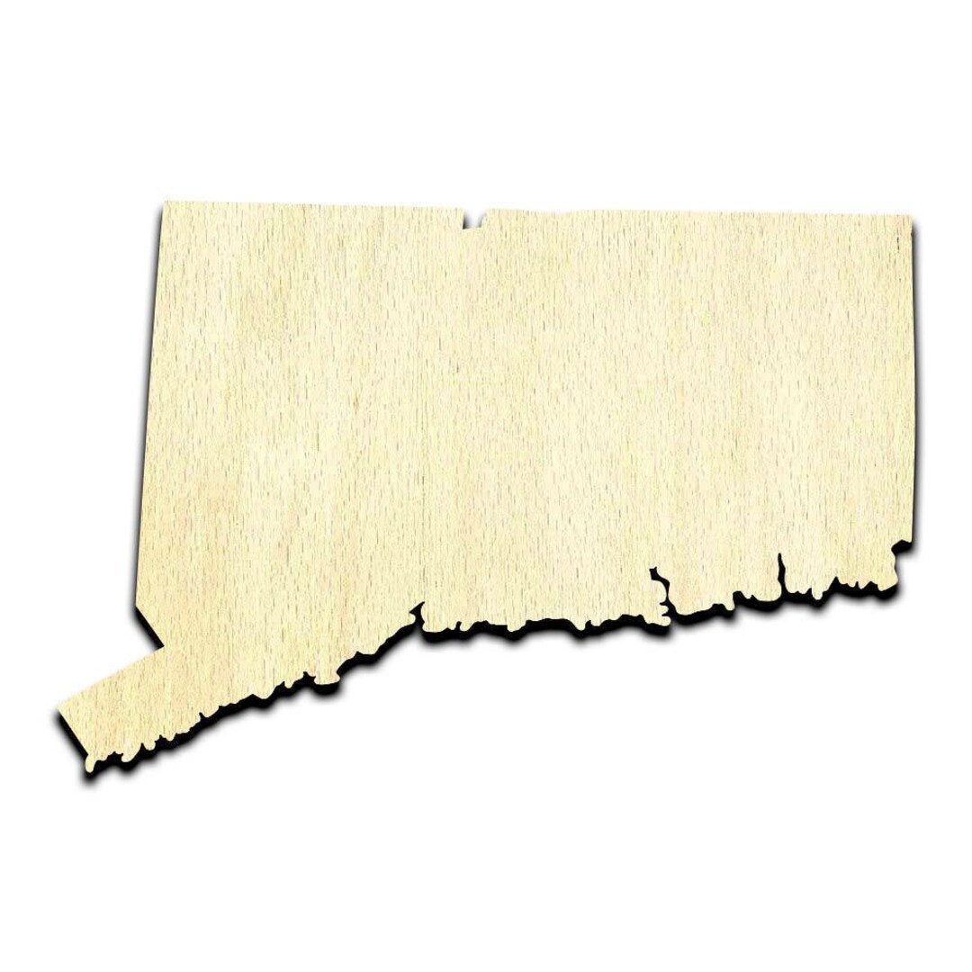 Connecticut State Laser Cut Out Unfinished Wood Shape Craft Supply - Etsy
