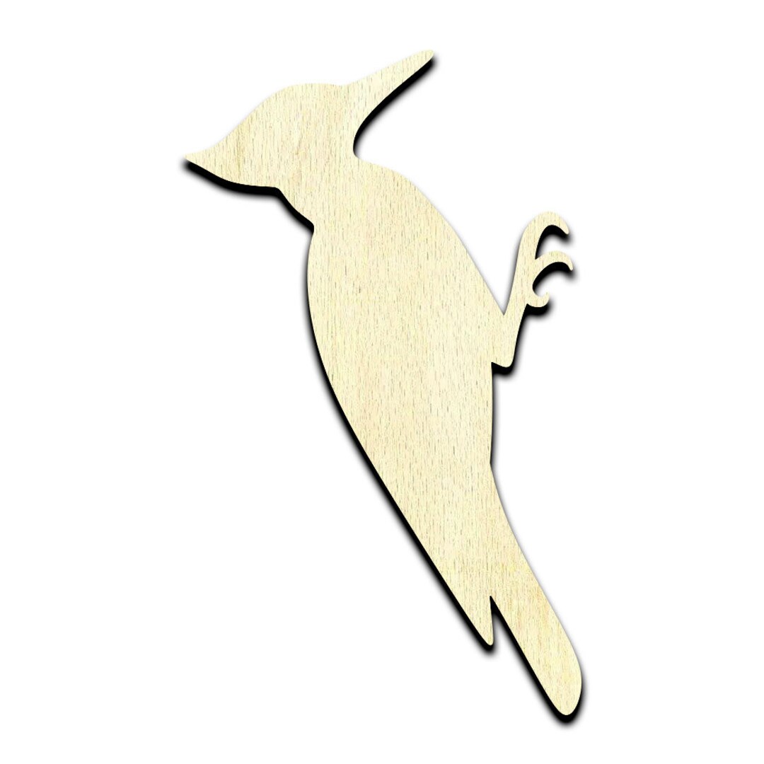 Woodpecker Bird Laser Cut Out Unfinished Wood Shape Craft Supply - Etsy