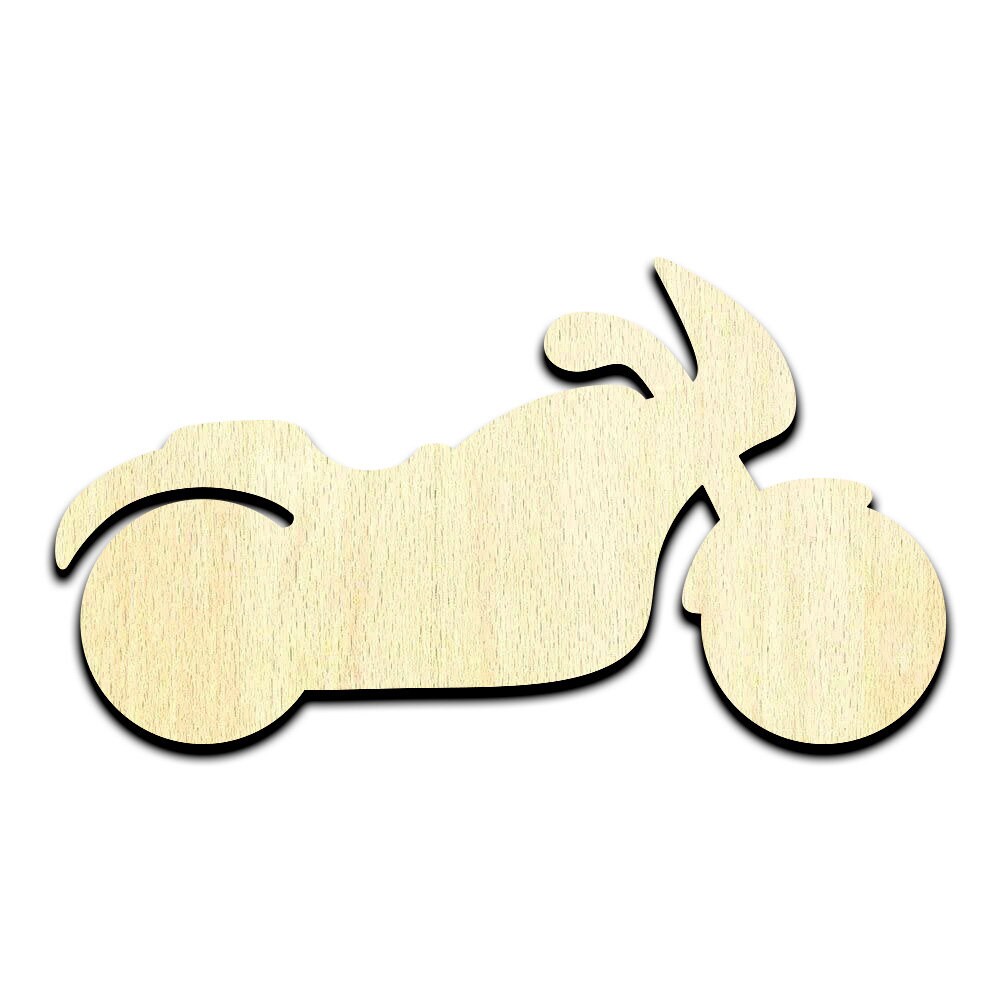 Motorcycle Laser Cut Out Unfinished Wood Shape Craft Supply | Etsy