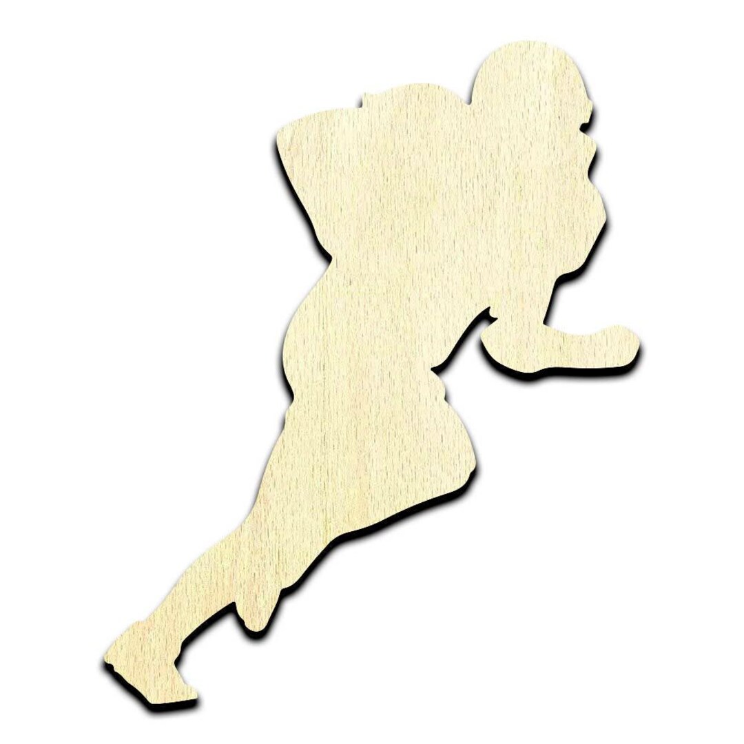 Football Player Laser Cut Out Unfinished Wood Shape Craft Supply - Etsy