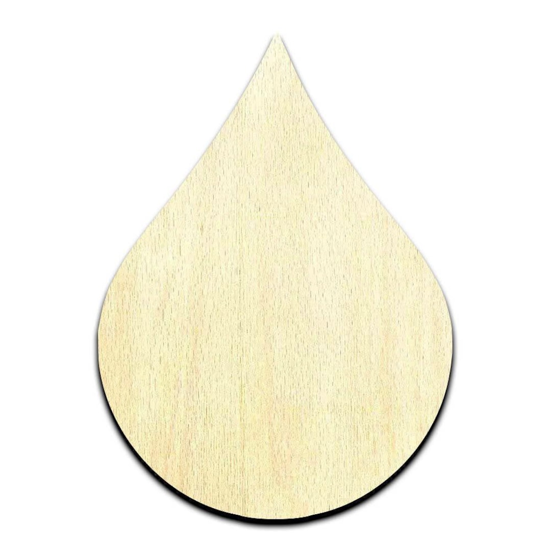 Drop Laser Cut Out Unfinished Wood Shape Craft Supply - Etsy