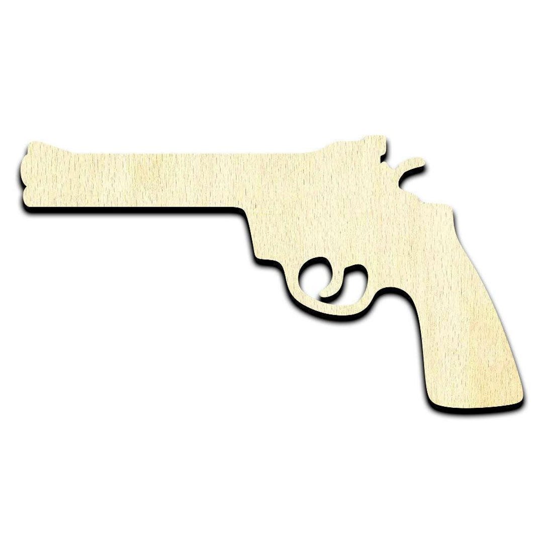 Revolver Hand Gun Pistol Laser Cut Out Unfinished Wood Shape Craft - Etsy