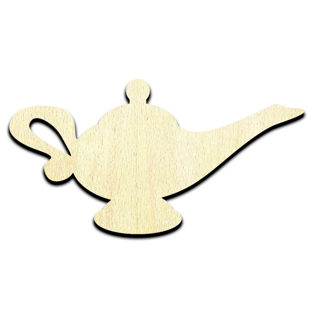 Genie Lamp Laser Cut Out Unfinished Wood Shape Craft Supply - Etsy