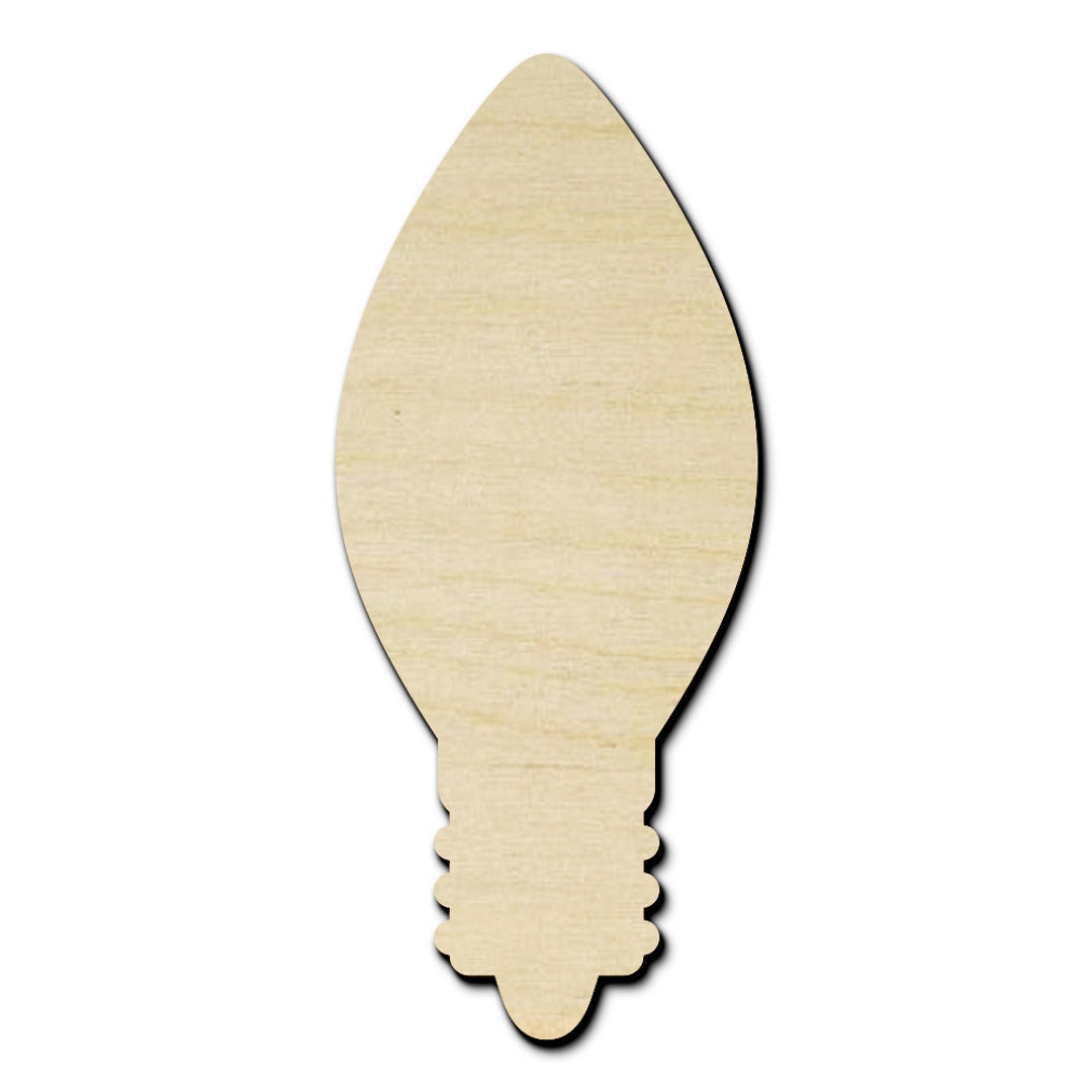 Christmas Light Bulb Laser Cut Out Unfinished Wood Shape Craft Supply ...