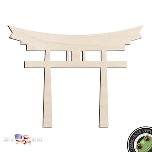 Japanese Torii Gate Laser Cut Out Unfinished Wood Shape Craft - Etsy