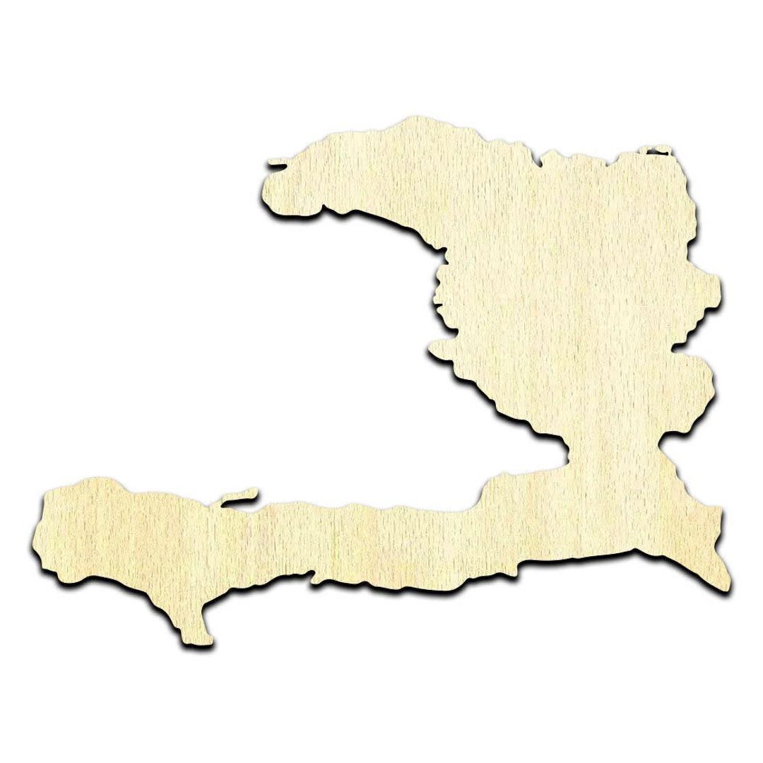 Haiti Laser Cut Out Unfinished Wood Shape Craft Supply - Etsy