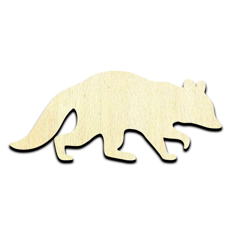 Raccoon Laser Cut Out Unfinished Wood Shape Craft Supply - Etsy