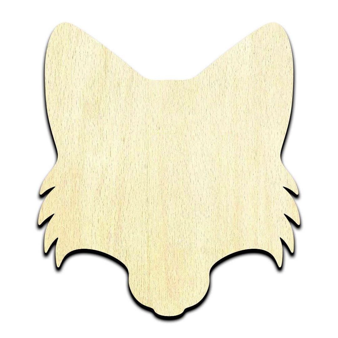 Fox Head #2 Laser Cut Out Unfinished Wood Shape Craft Supply - Etsy