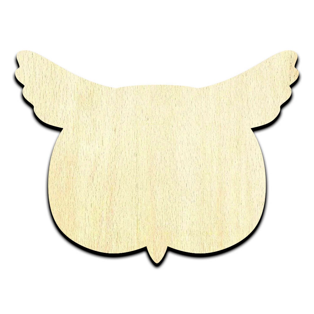 Owl Head Laser Cut Out Unfinished Wood Shape Craft - Etsy