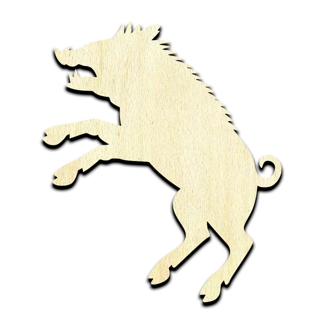 Wild Boar Laser Cut Out Unfinished Wood Shape Craft Supply - Etsy