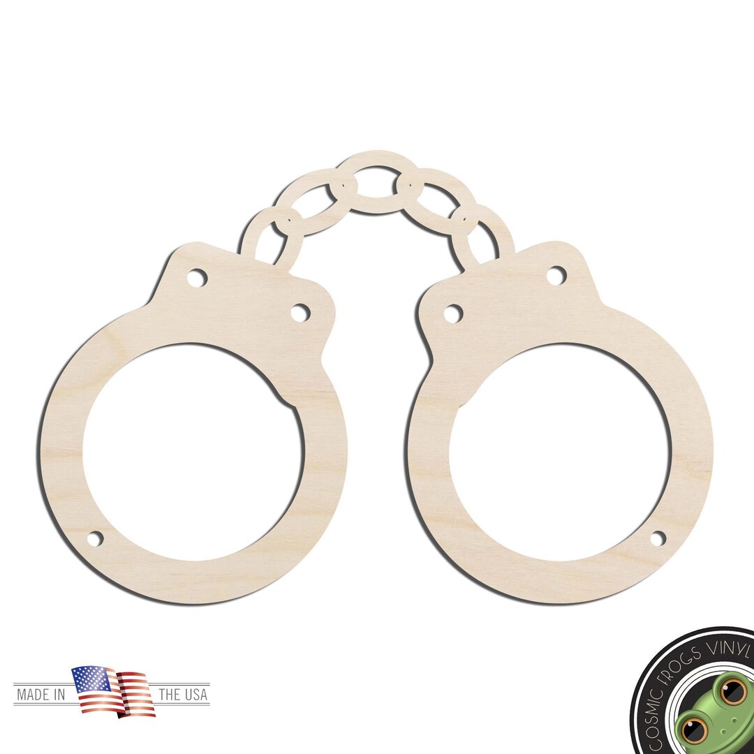 Handcuffs Laser Cut Out Unfinished Wood Shape Craft Supply - Etsy