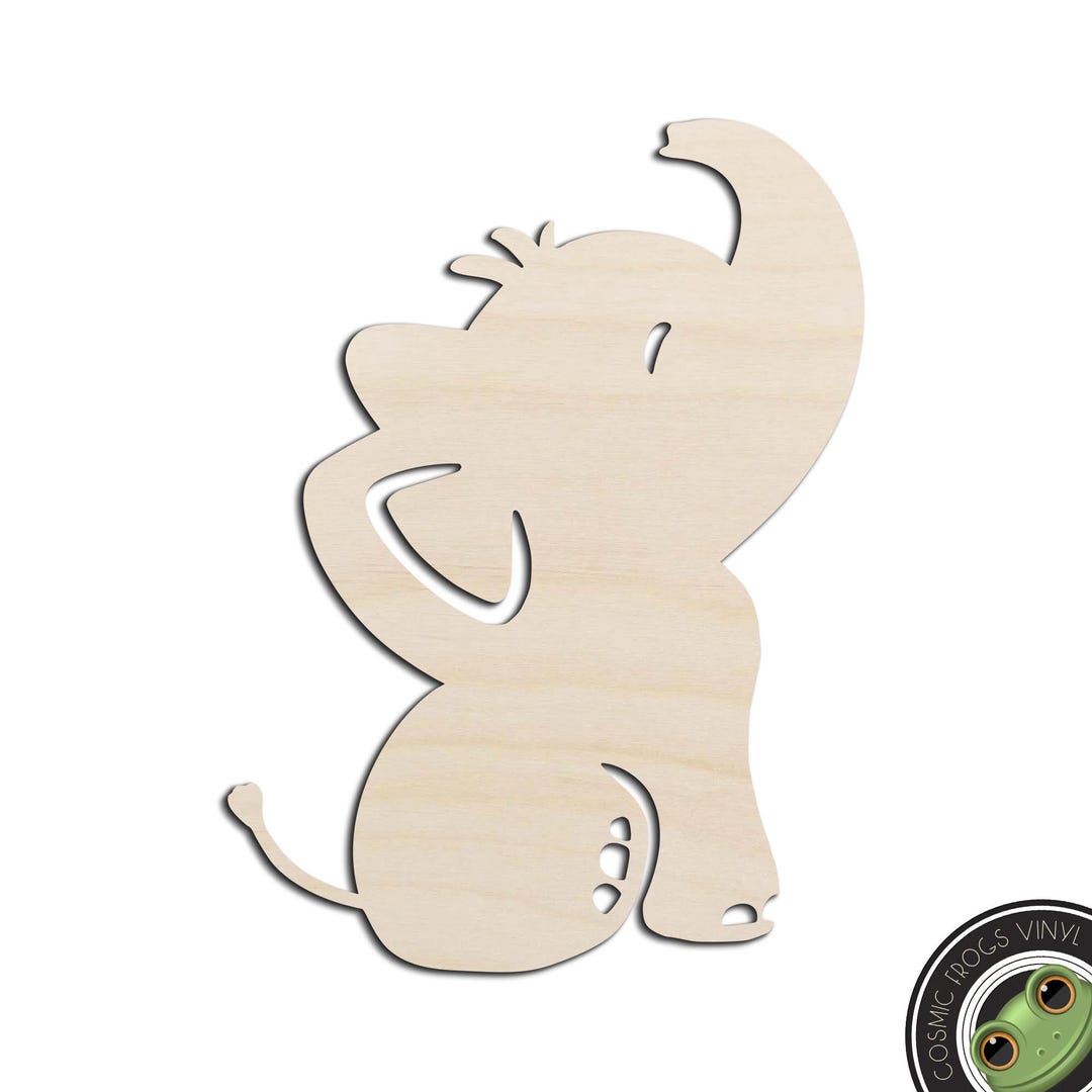 Baby Elephant 1 Laser Cut Out Unfinished Wood Shape Craft Supply - Etsy