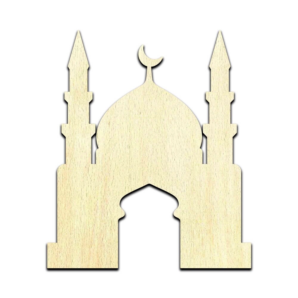 Mosque Laser Cut Out Unfinished Wood Shape Craft Supply - Etsy