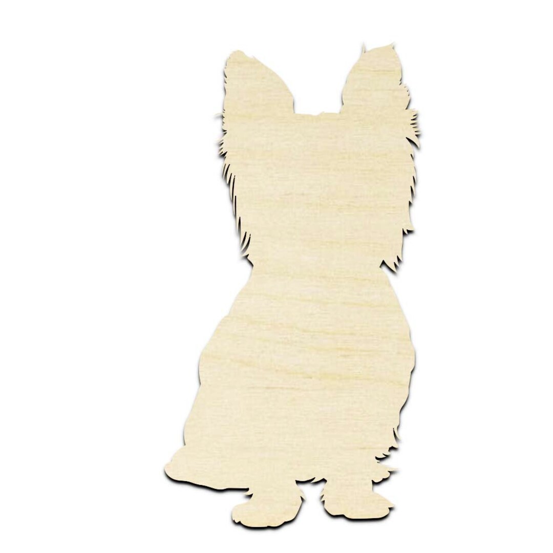 Yorkshire Terrier Yorkie Dog Puppy Laser Cut Out Unfinished Wood Shape ...