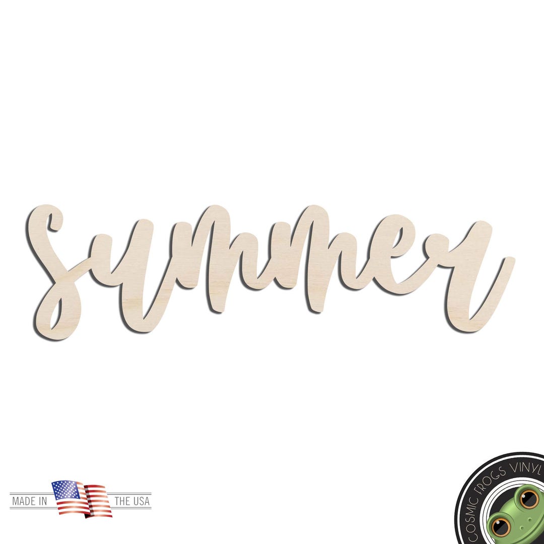 Summer Word Text Laser Cut Out Unfinished Wood Shape Craft Supply - Etsy