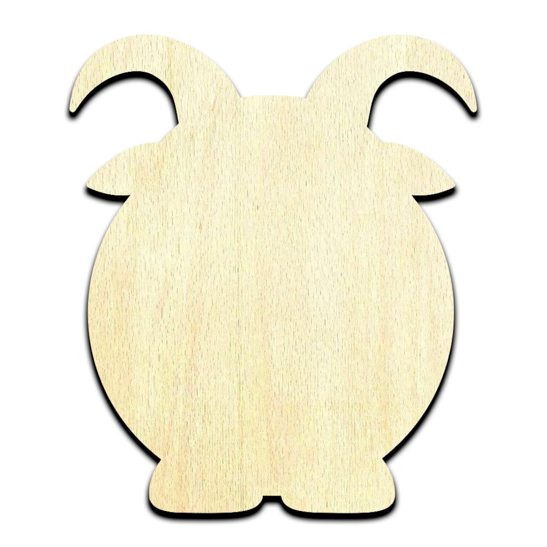 Goat Cartoon Laser Cut Out Unfinished Wood Shape Craft Supply - Etsy