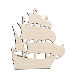 Sailing Ship Pirate Laser Cut Out Unfinished Wood Shape Craft Supply - Etsy