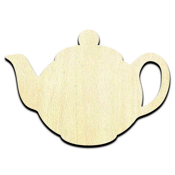 Teapot Laser Cut Out Unfinished Wood Shape Craft Supply - Etsy