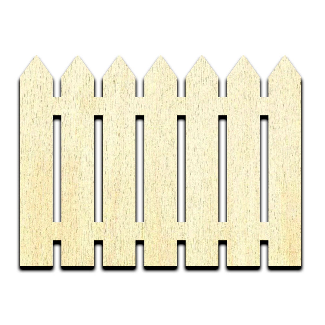 Picket Fence Laser Cut Out Unfinished Wood Shape Craft Supply - Etsy