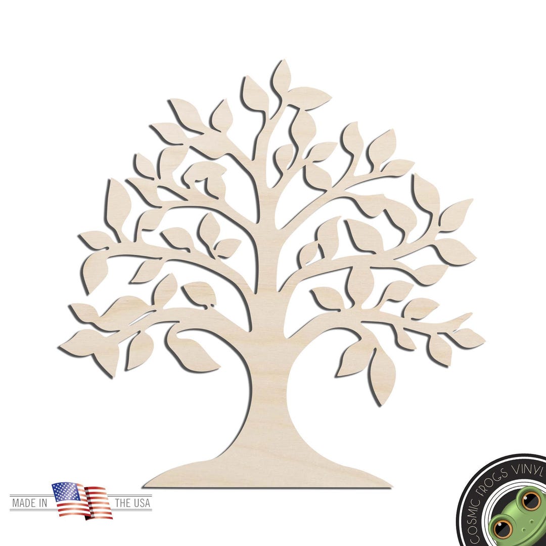 Tree #1 Laser Cut Out Unfinished Wood Shape Craft Supply - Etsy