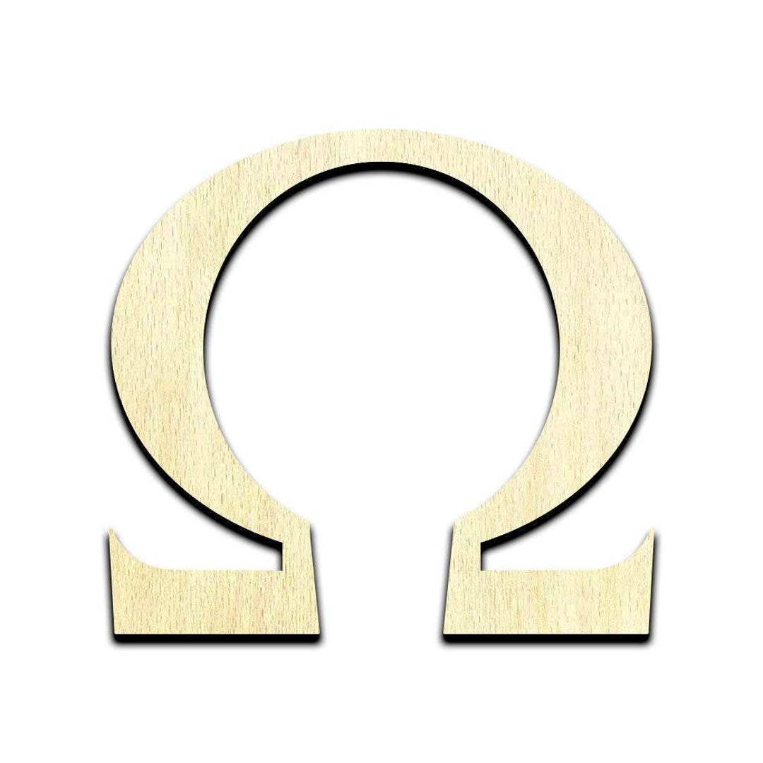Omega Symbol Laser Cut Out Unfinished Wood Shape Craft Supply - Etsy