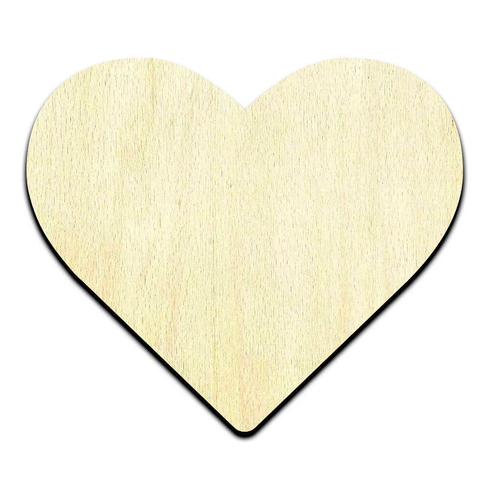 Heart Laser Cut Out Unfinished Wood Shape Craft Supply | Etsy