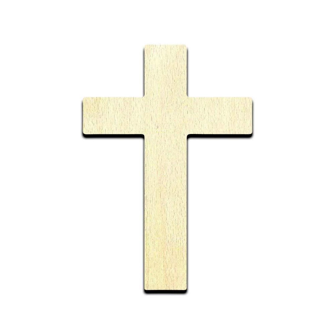 Cross #1 Laser Cut Out Unfinished Wood Shape Craft Supply - Etsy