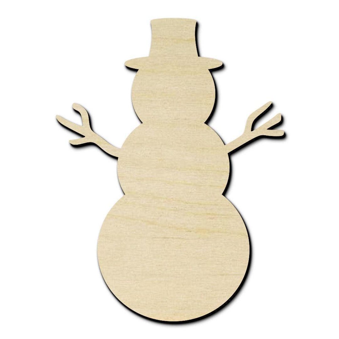 Snowman 2 Holiday Laser Cut Out Unfinished Wood Shape Craft Supply - Etsy