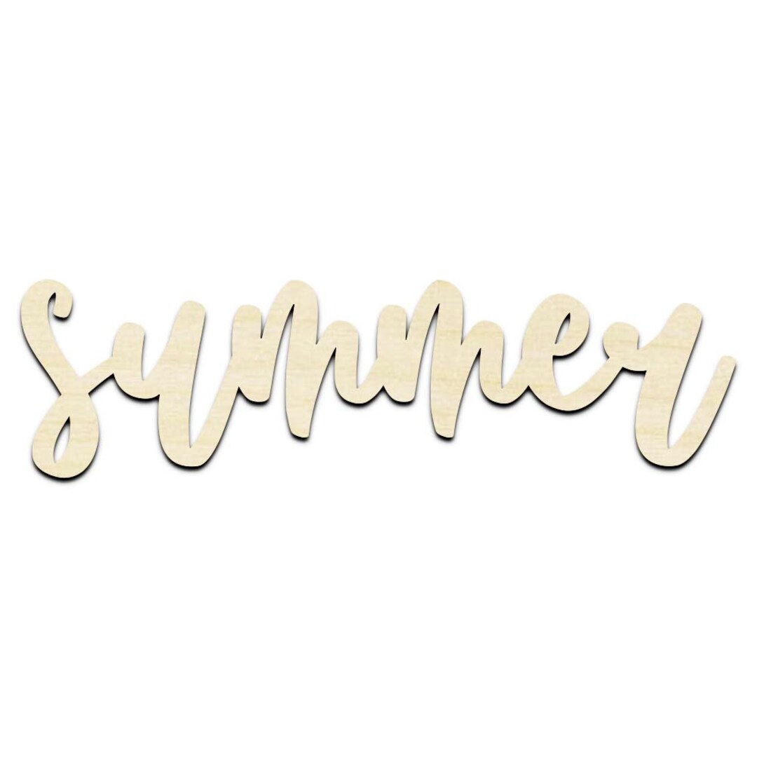 Summer Word Text Laser Cut Out Unfinished Wood Shape Craft Supply - Etsy