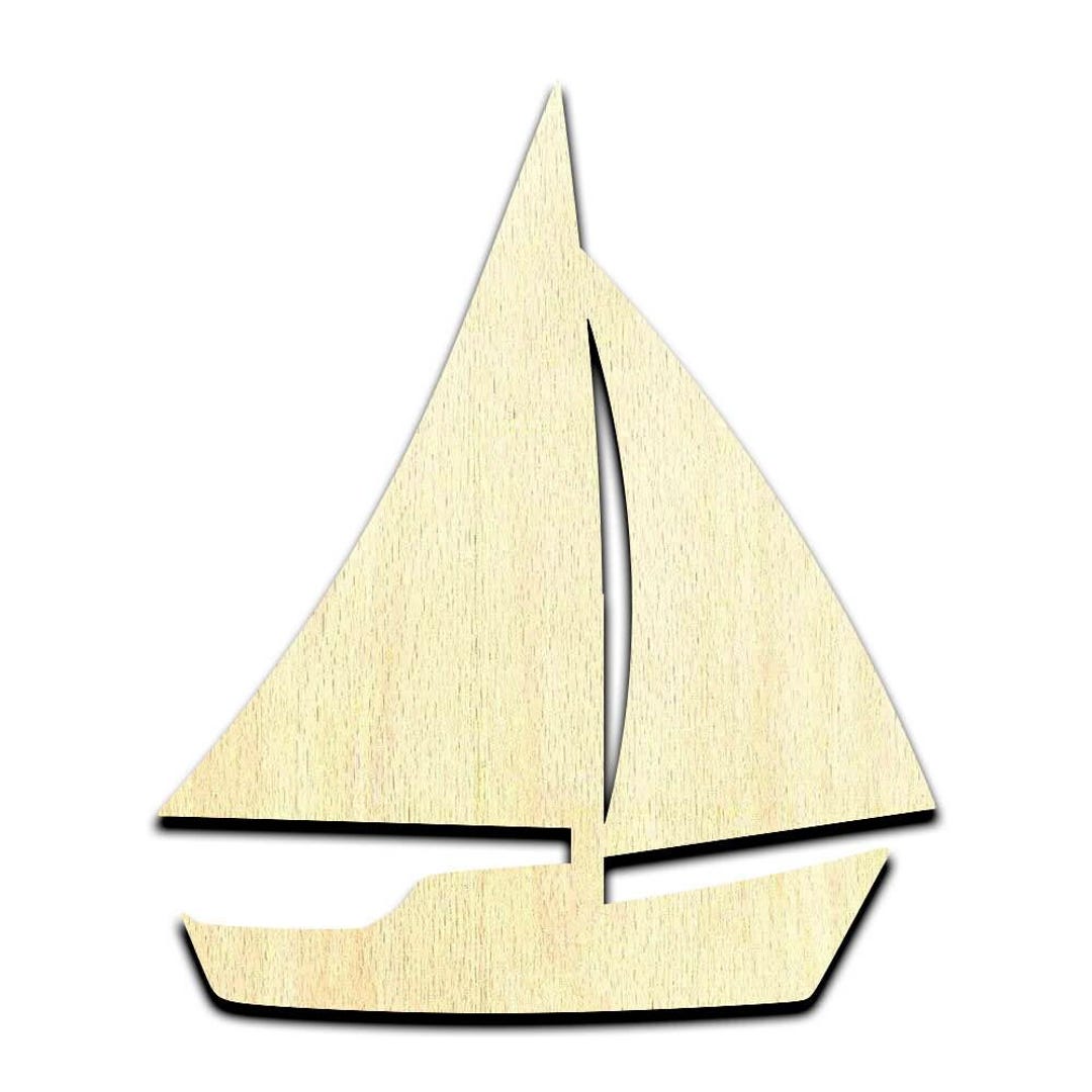 Sailboat Laser Cut Out Unfinished Wood Shape Craft Supply - Etsy