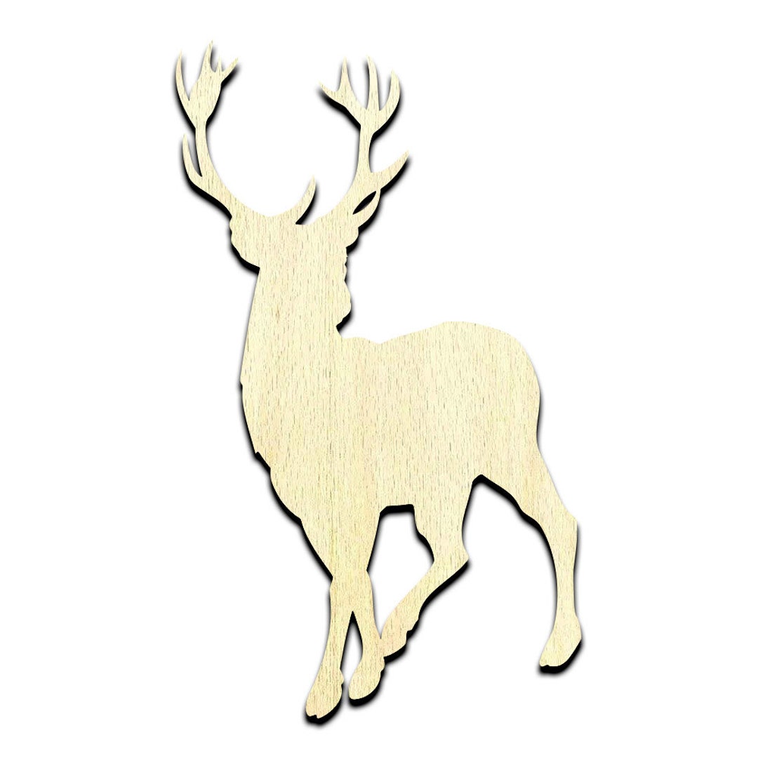 Deer 1 Buck Laser Cut Out Unfinished Wood Shape Craft Supply - Etsy