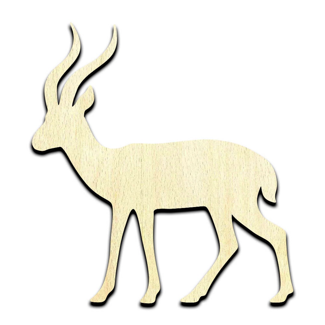 Gazelle Laser Cut Out Unfinished Wood Shape Craft Supply - Etsy