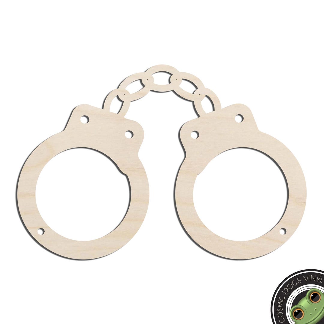 Handcuffs Laser Cut Out Unfinished Wood Shape Craft Supply - Etsy