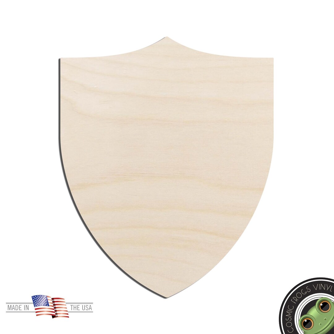 Shield #1 Laser Cut Out Unfinished Wood Shape Craft Supply - Etsy