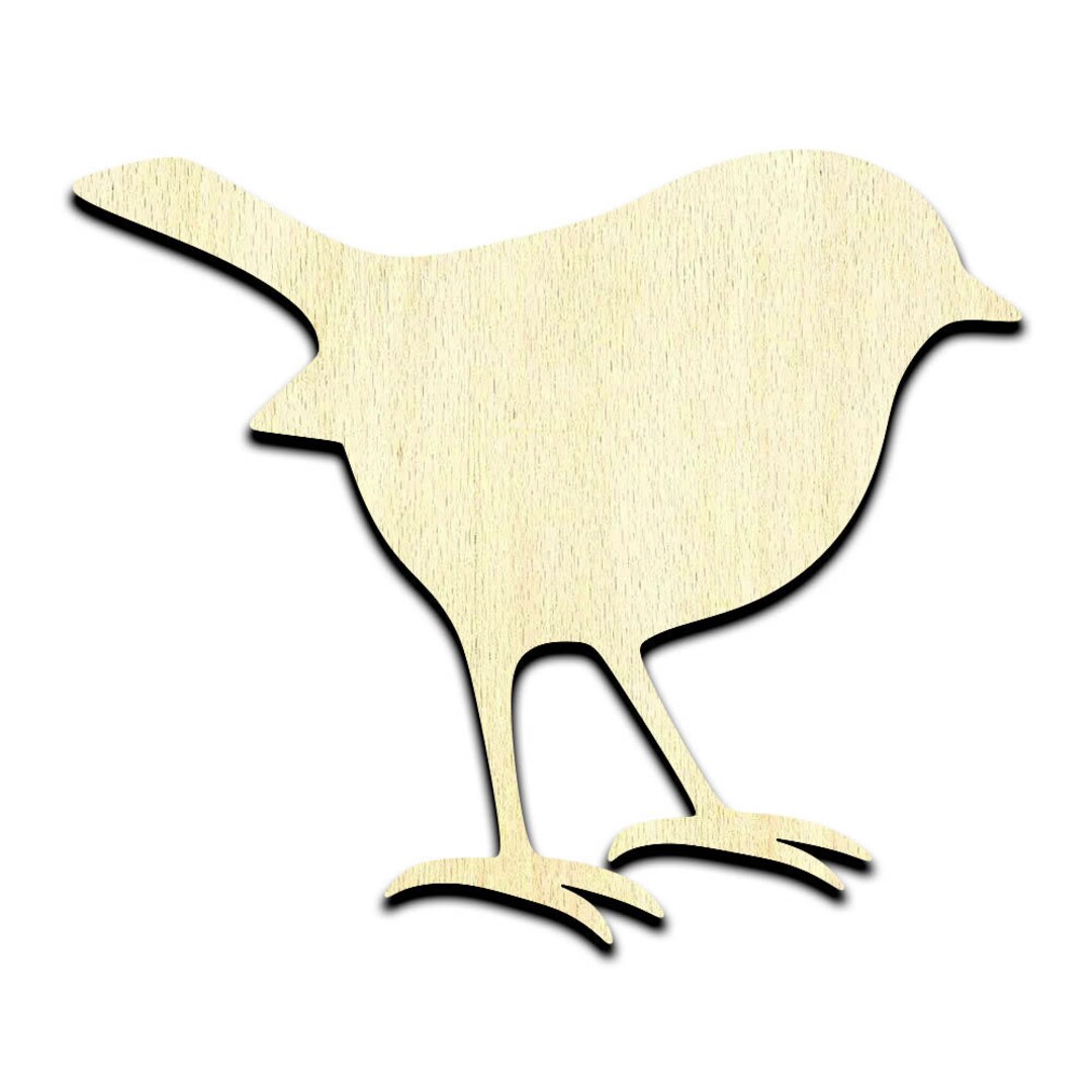 Robin Laser Cut Out Unfinished Wood Shape Craft Supply - Etsy