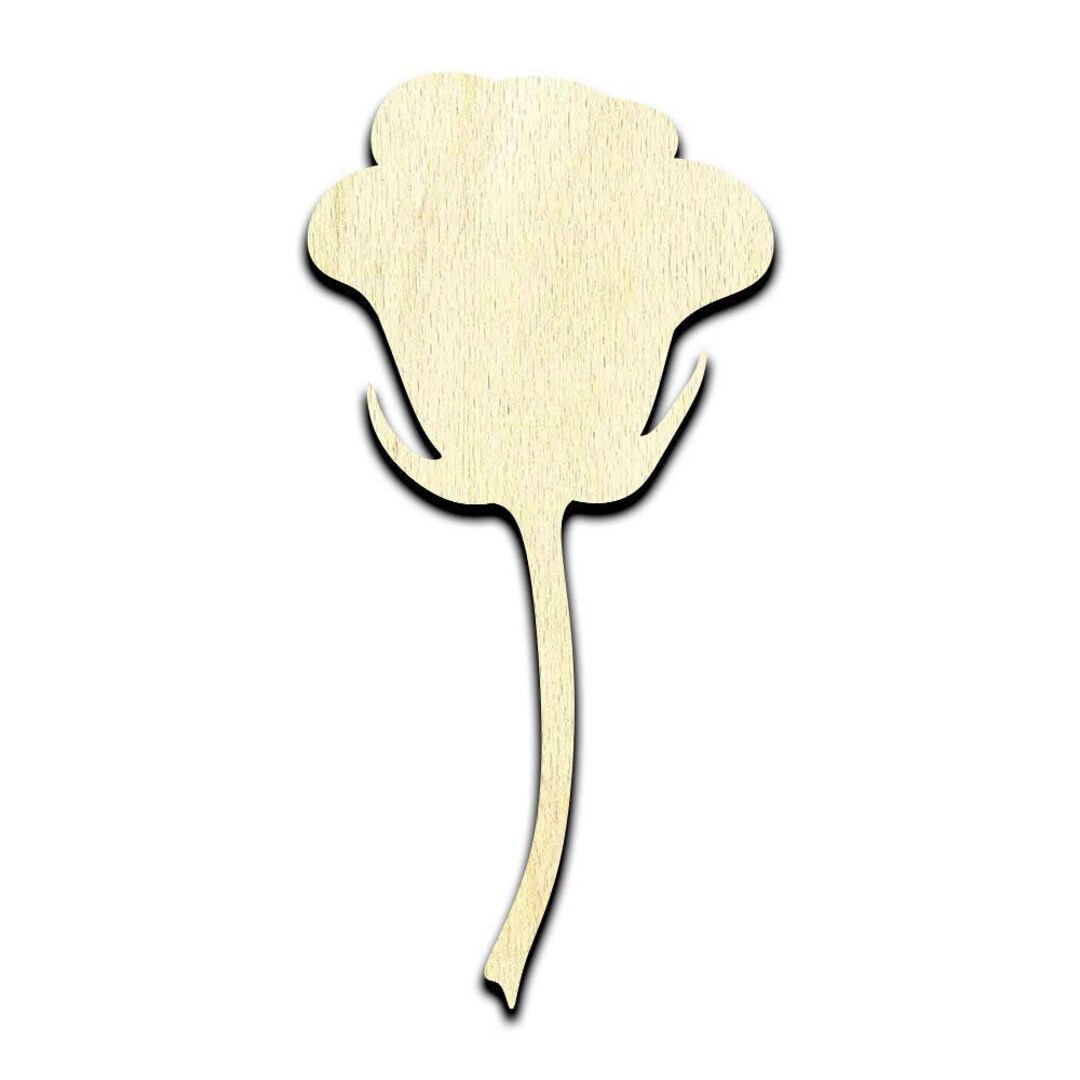 Rose Laser Cut Out Unfinished Wood Shape Craft Supply - Etsy