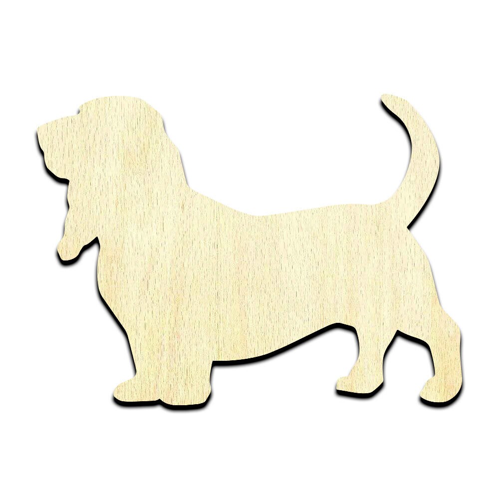 Basset Hound Dog Puppy Laser Cut Out Unfinished Wood Shape | Etsy
