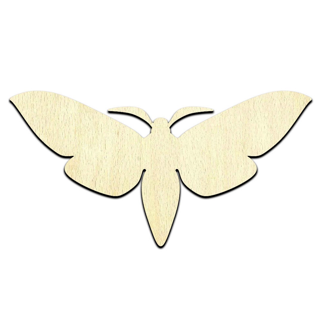 Moth Laser Cut Out Unfinished Wood Shape Craft Supply - Etsy
