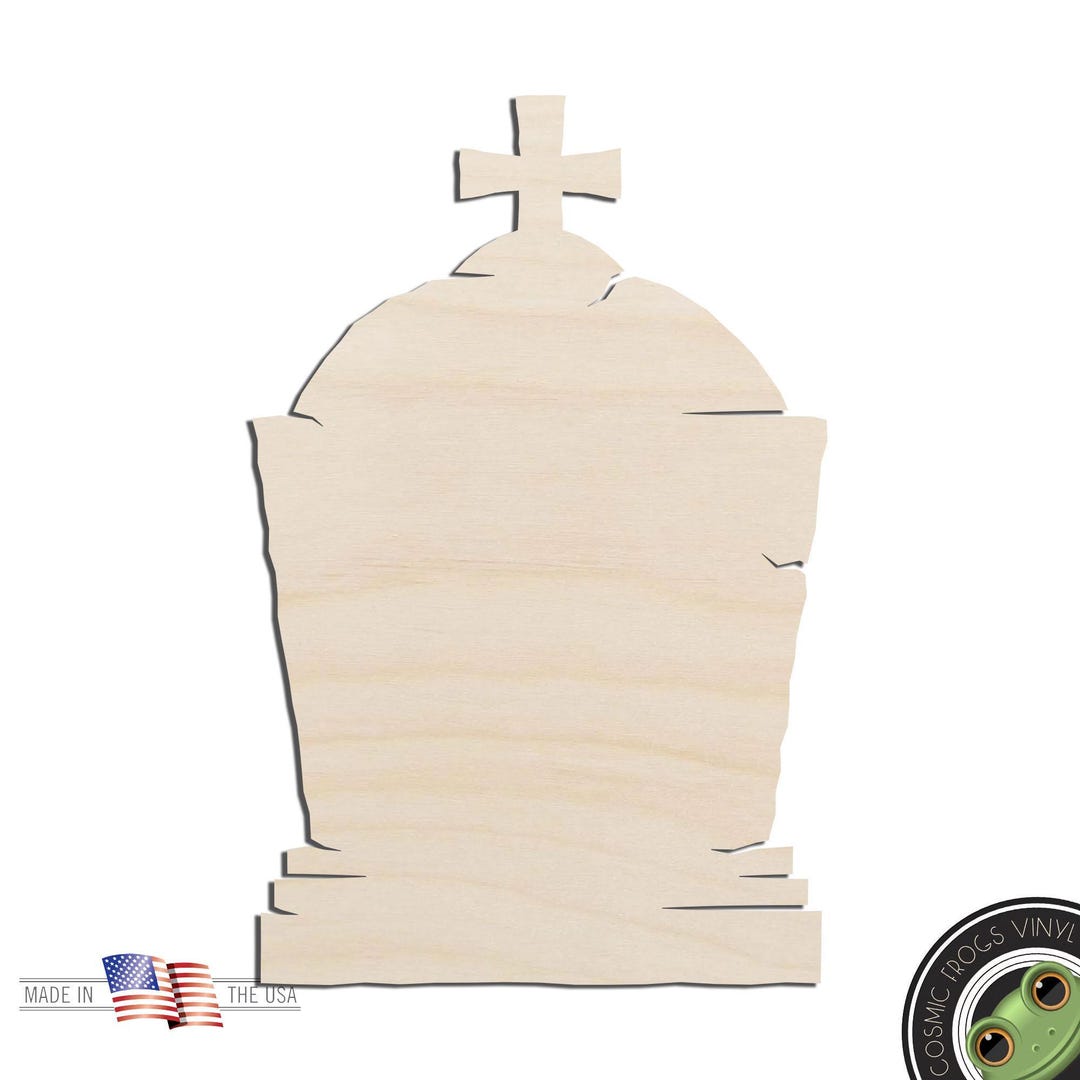 Tombstone #1 Laser Cut Out Unfinished Wood Shape Craft Supply Halloween ...