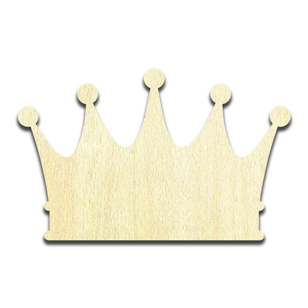 Crown King Prince Princess Laser Cut Out Unfinished Wood Shape Craft ...