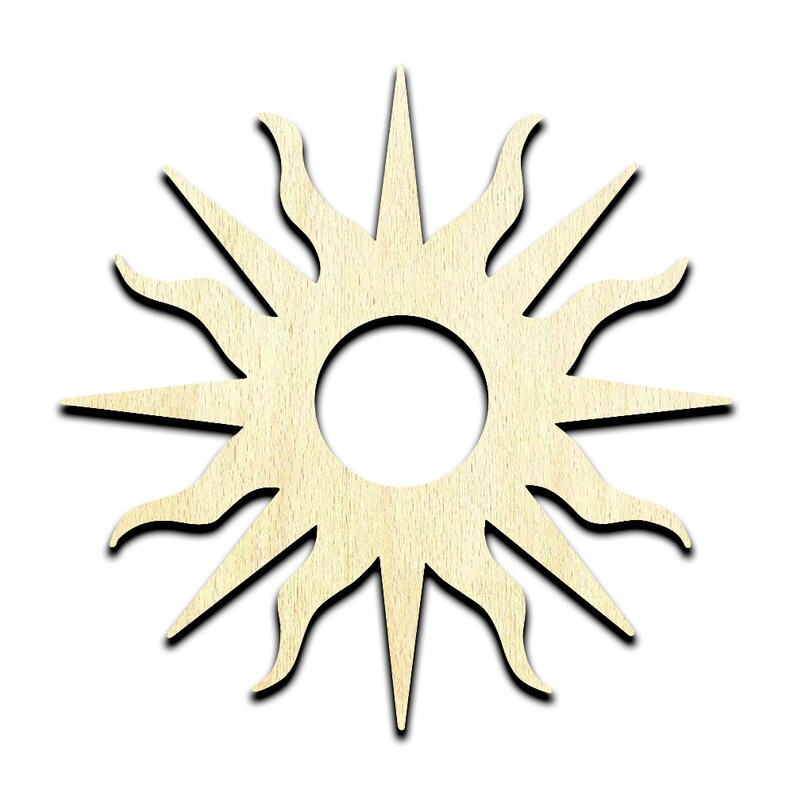Sun Laser Cut Out Unfinished Wood Shape Craft Supply | Etsy