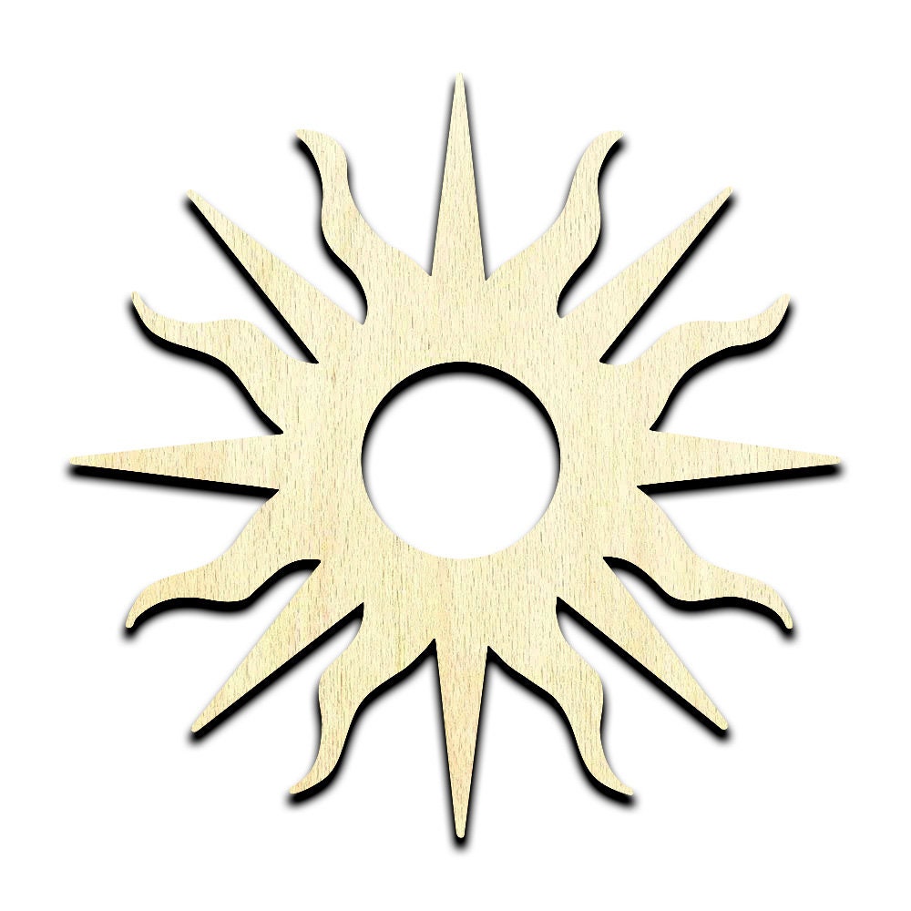 Sun Laser Cut Out Unfinished Wood Shape Craft Supply | Etsy