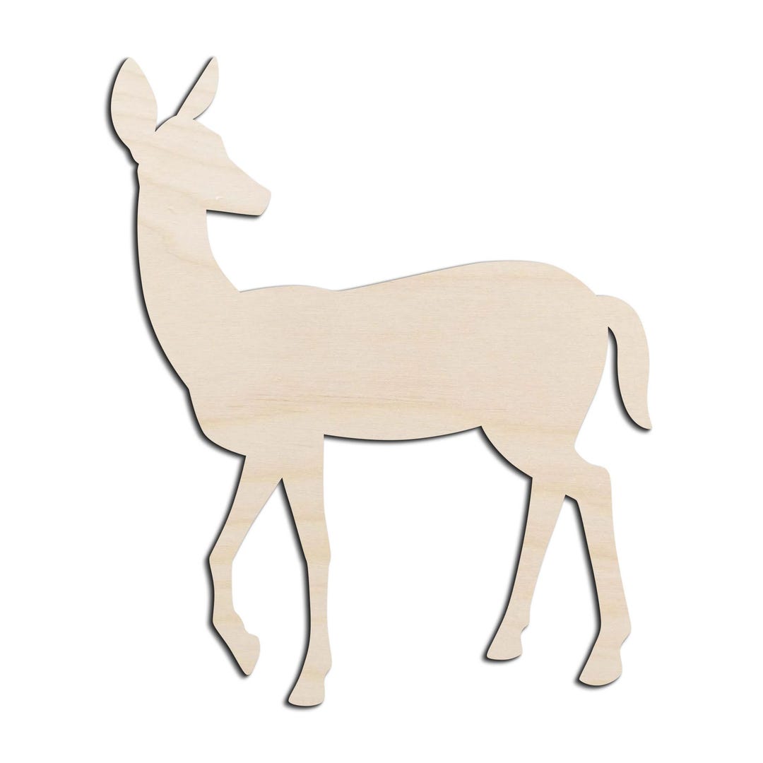 Deer Doe Laser Cut Out Unfinished Wood Shape Craft Supply - Etsy